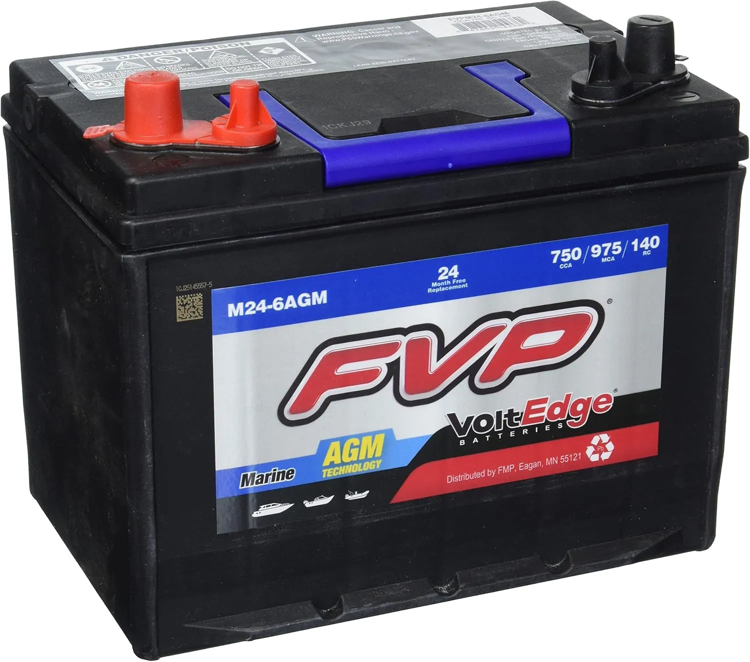 FVP M24-6AGM Professional AGM Battery - 750CCA High Output – MotorbyMotor